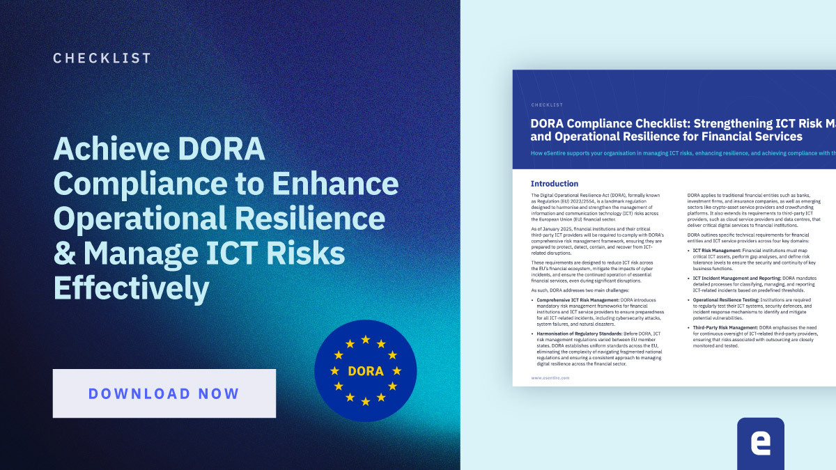 eSentire | DORA Compliance Checklist to Enhance ICT Risk Management…